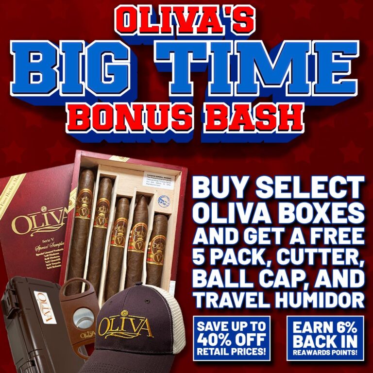 Promotion – Oliva Big Time Bonus Bash – Cigars Daily